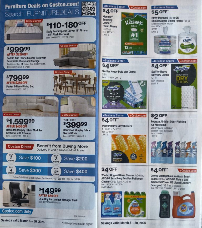 Costco Coupon Book: March 2025 Ad Scans - Good Money Sense